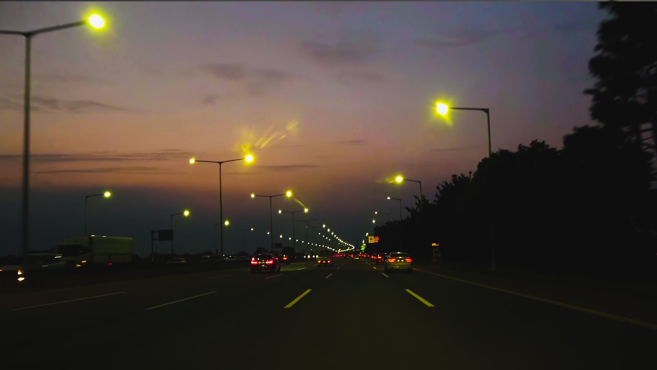 [4K_ Drive🚗]Sunset Drive 서울외곽순환도로 야간 드라이브 - YouTube