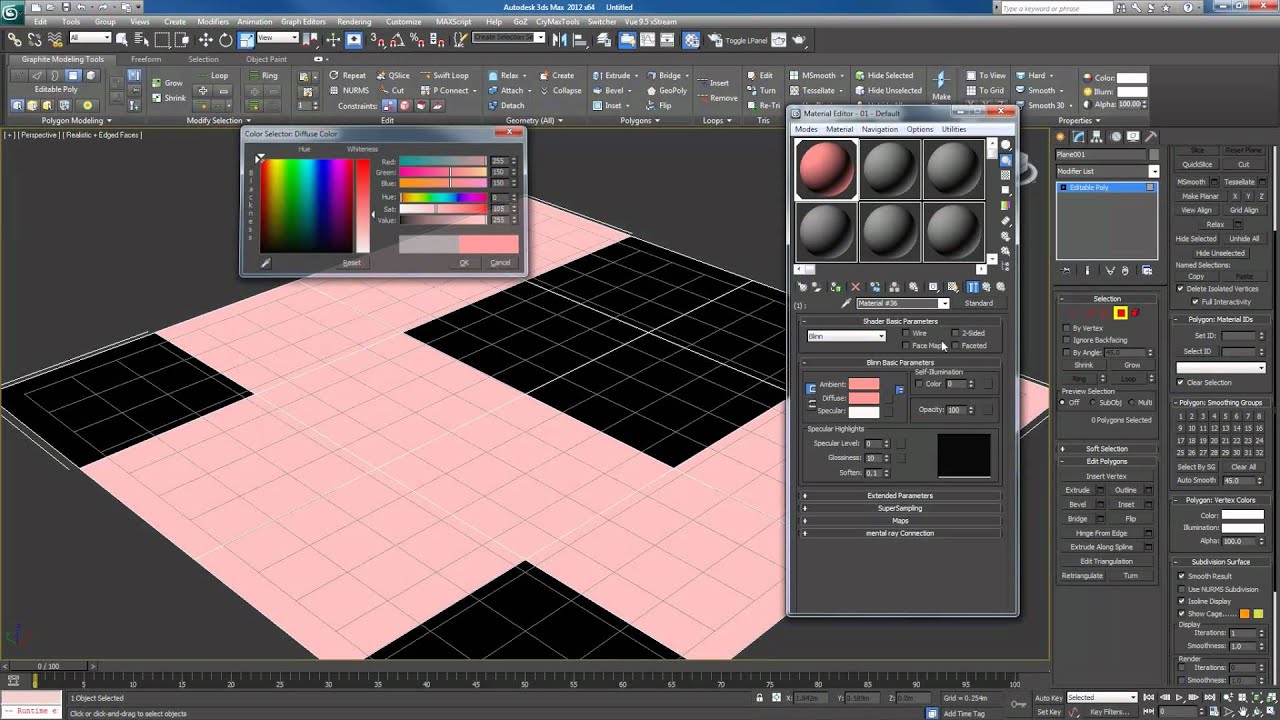 Multi Sub-object in 3ds Max - YouTube