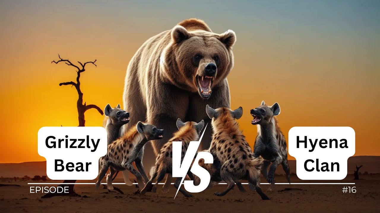 Grizzly Bear vs Hyena Clan - YouTube