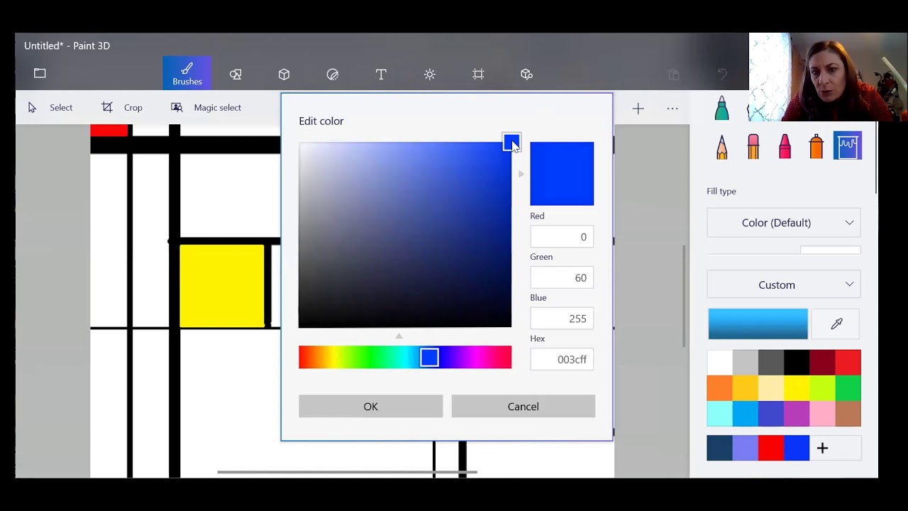 Using the Fill Tool in Paint 3D - YouTube