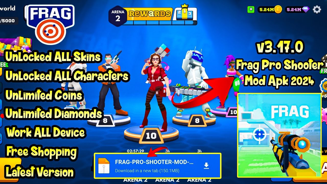 Frag Pro Shooter Mod Apk 3.17.0 Latest Version 2024 - Mod Menu ...