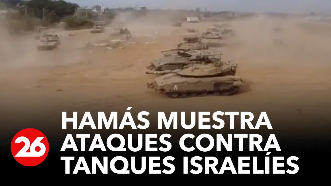 Hamás muestra ataques contra tanques israelíes - YouTube