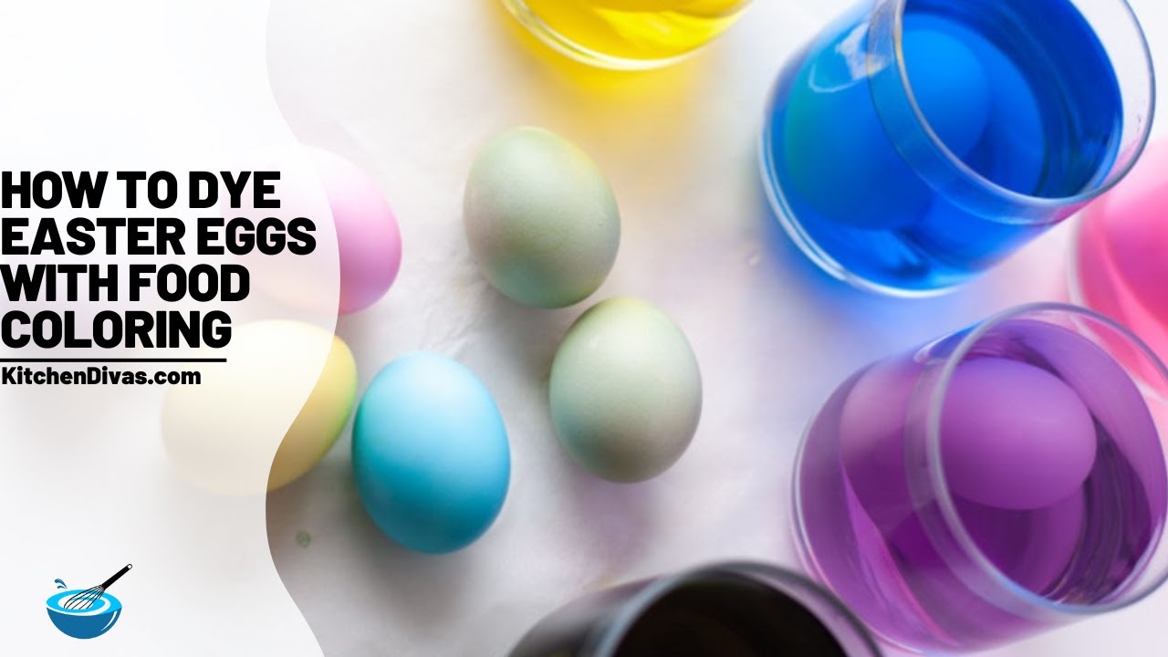 How to dye easter eggs with food coloring - YouTube