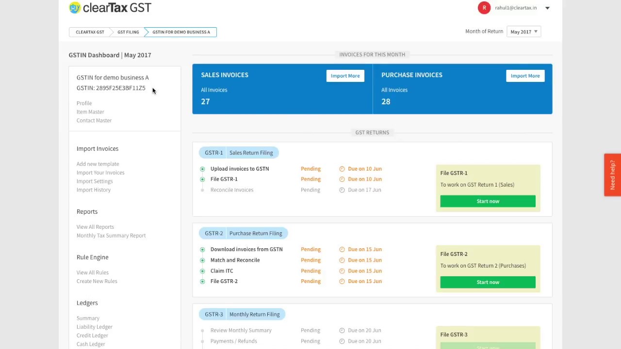 How to file GSTR-2 | Filing GSTR 2 using ClearTax GST Software | Live ...