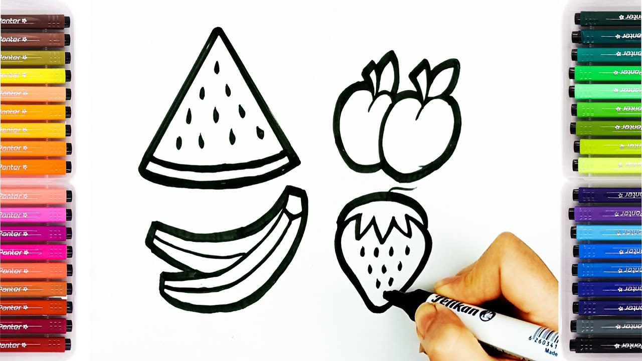 Bolalar uchun ba'zi mevalarni qanday chizish mumkin? How to draw some ...