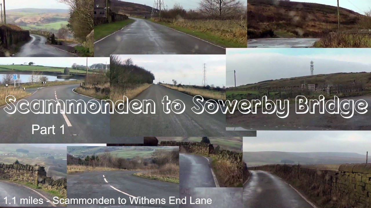 A Drive from Scammonden to Sowerby Bridge. Pt 1 Scammonden to Withins ...