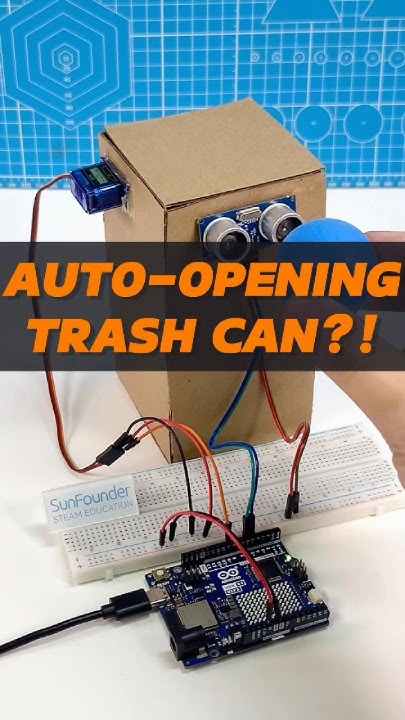 DIY Smart Trash Can That Opens Automatically! 🗑️🤖 #arduino #electronics ...
