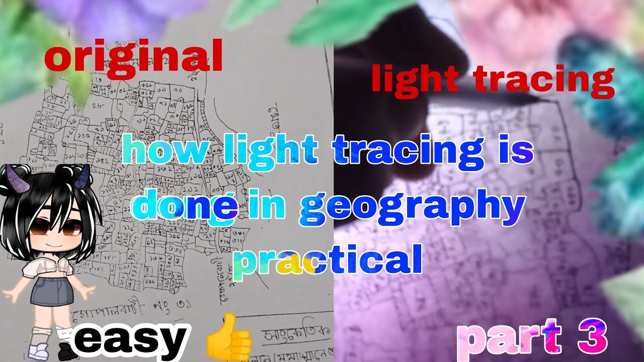 How light tracing is done in geography practical 🧐 easy tecnic 😊👍#vlog# ...