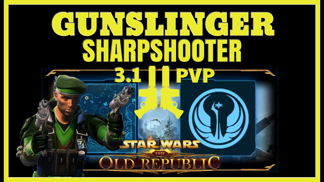 SWTOR PvP 3.0 - Sharpshooter Gunslinger - Harbinger Jan. 6, 2015 - YouTube