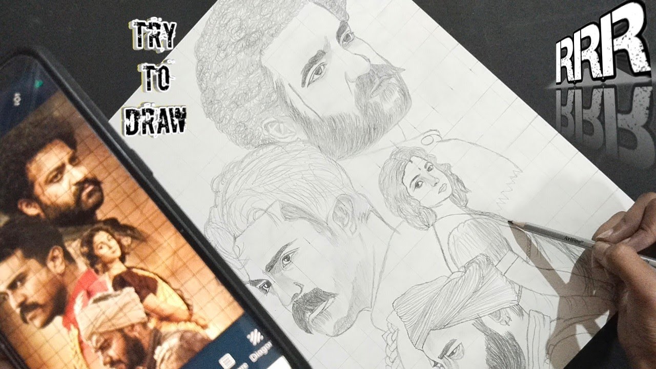 How to draw RRR outline 😱. 💯% Easy . - YouTube