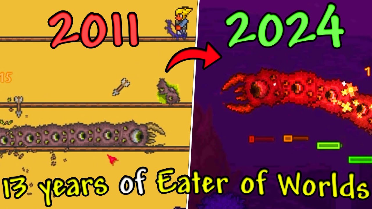The History of Eater of Worlds in Terraria - YouTube