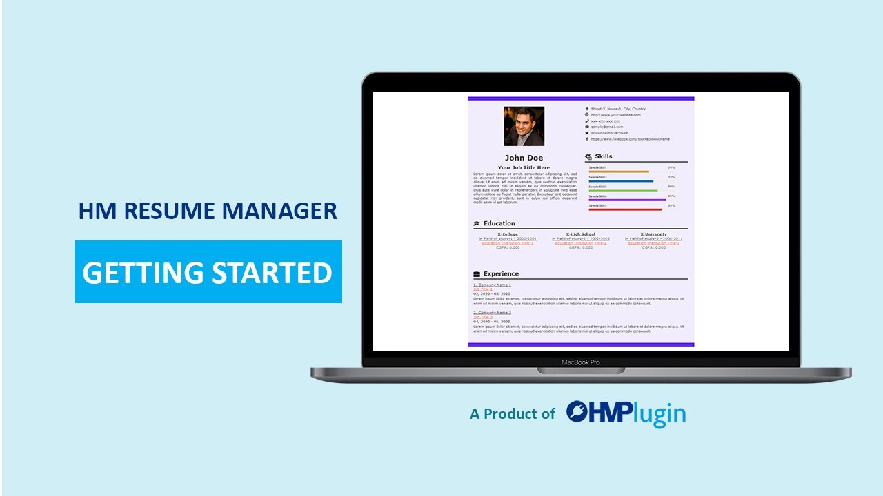 How To Create Stunning Resume In WordPress Website Using HM Resume ...