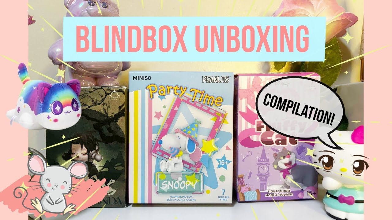 BLINBOX COMPILATION UNBOXING 🌸🐁 | ft. flower, nails, and mouse | *ASMR ...