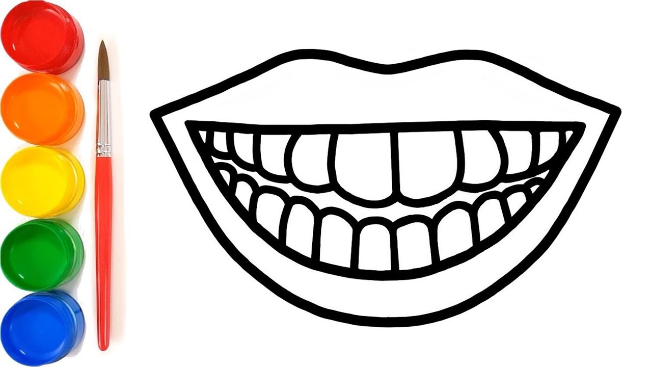 Learn colors while painting teeth and lips for kids - Best Toy Art ...