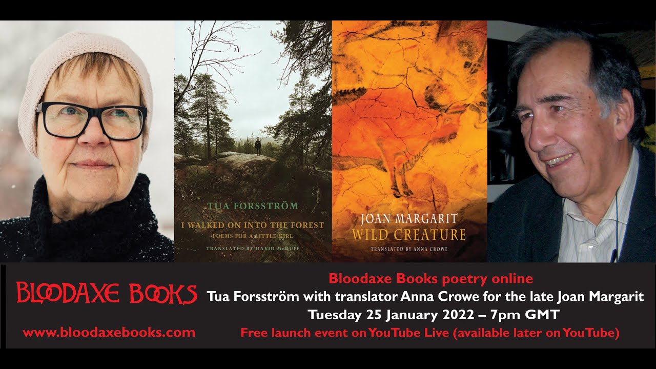 Tua Forsström with translator Anna Crowe for the late Joan Margarit ...