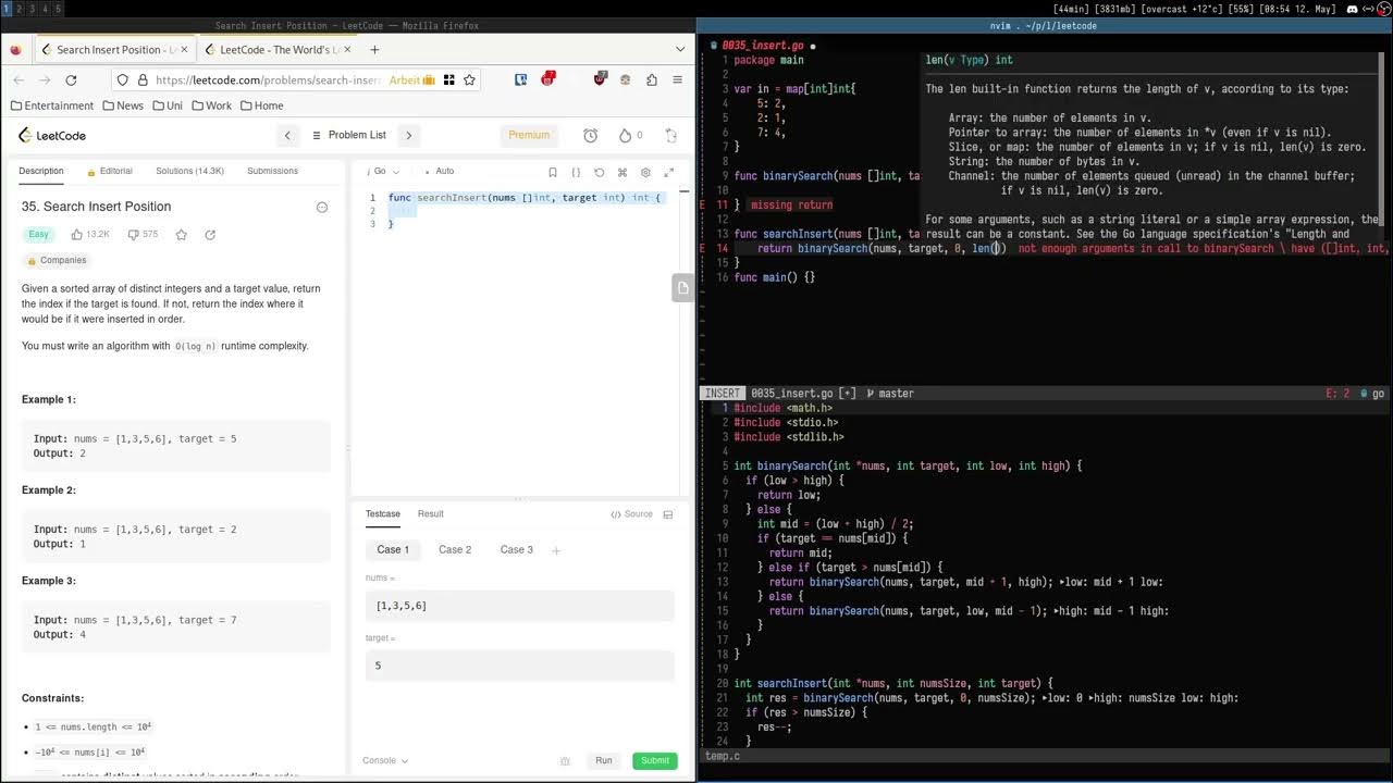 leetcode 35. Search Insert Position - YouTube