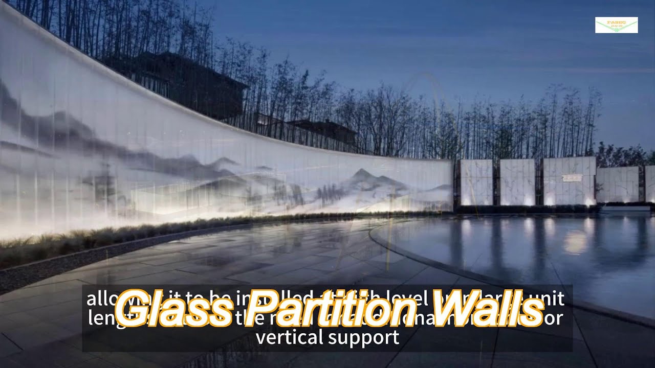 U Shape Tempered Clear Glass Partition Wall With Interlining Drawings ...
