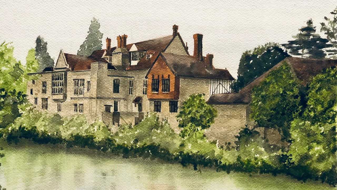 Original Painting/Watercolour Painting/Maidstone/Archbishop's Palace ...