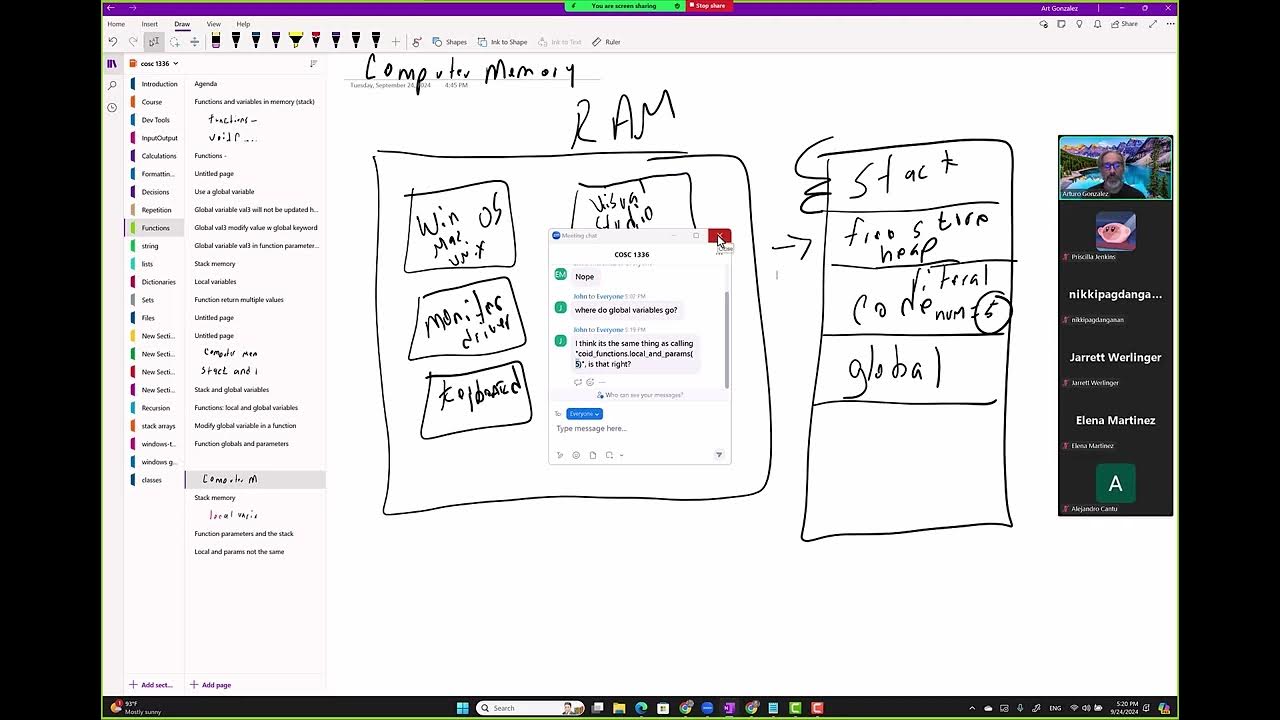 092424 COSC 1336 Python local variables and parameters difference - YouTube