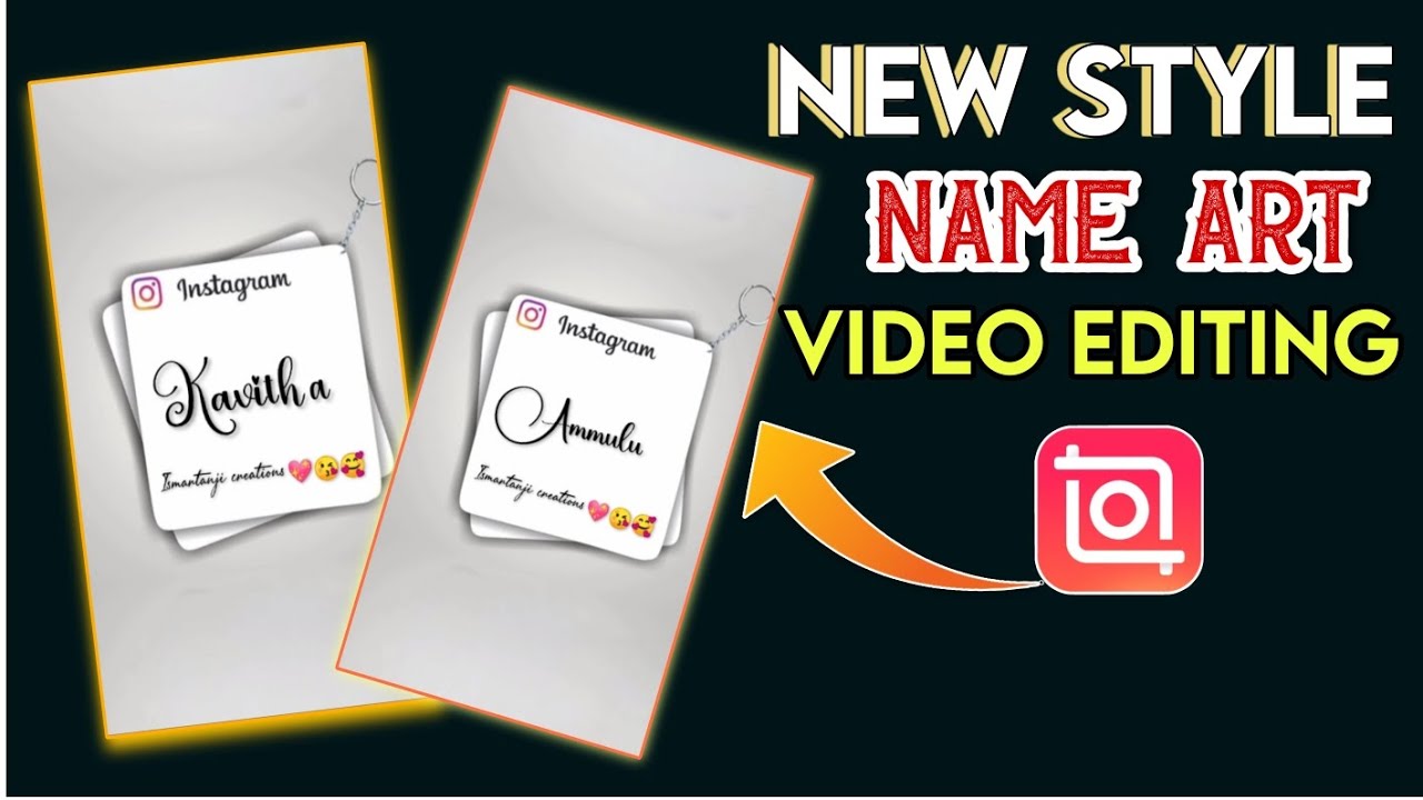 🥀Insta New Style Name Art video Editing in Inshot app || Inshot Video ...