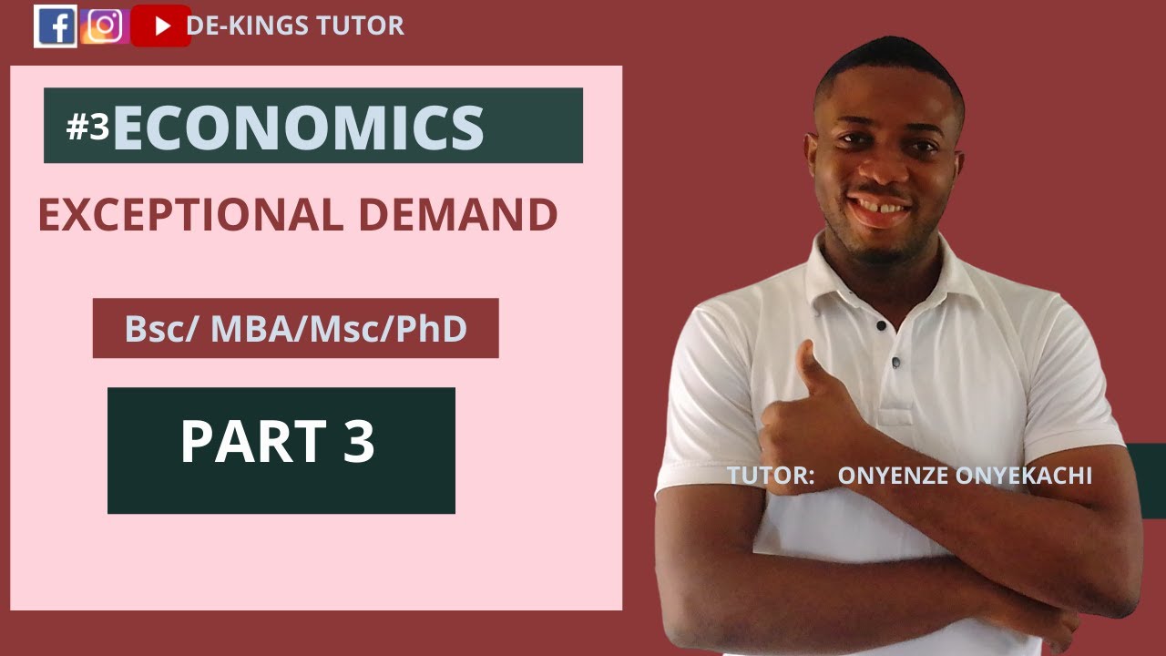 ABNORMAL DEMAND /EXCEPTIONAL DEMAND (PART 3) #DEMANDCURVE # ...