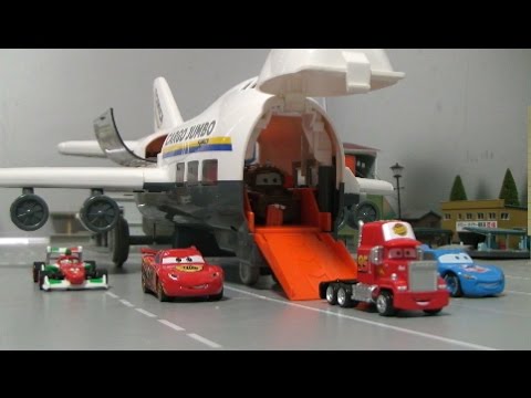Disney Cars Airplane Transportation Toys 디즈니 카 비행기 수송 장난감 - YouTube