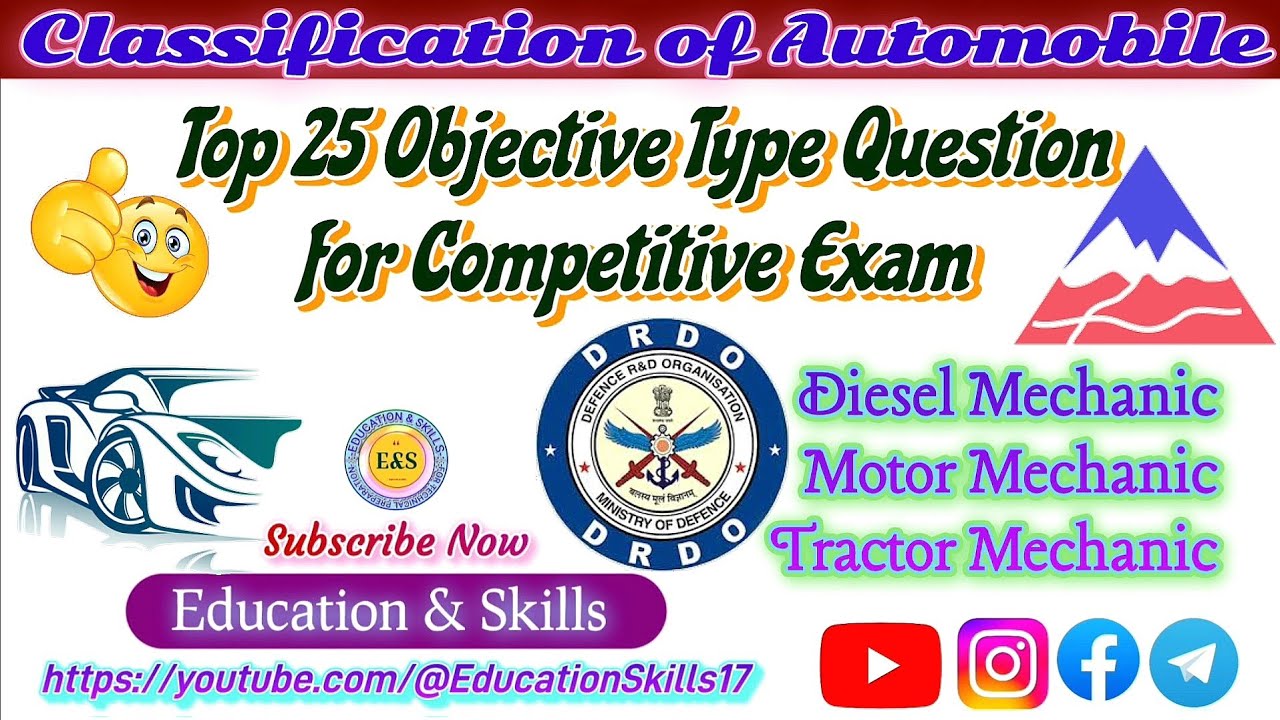 Classification of Automobile || Motor Mechanic || Diesel Mechanic || Tractor Mechanic 🚂🚜🚗 #iti ...