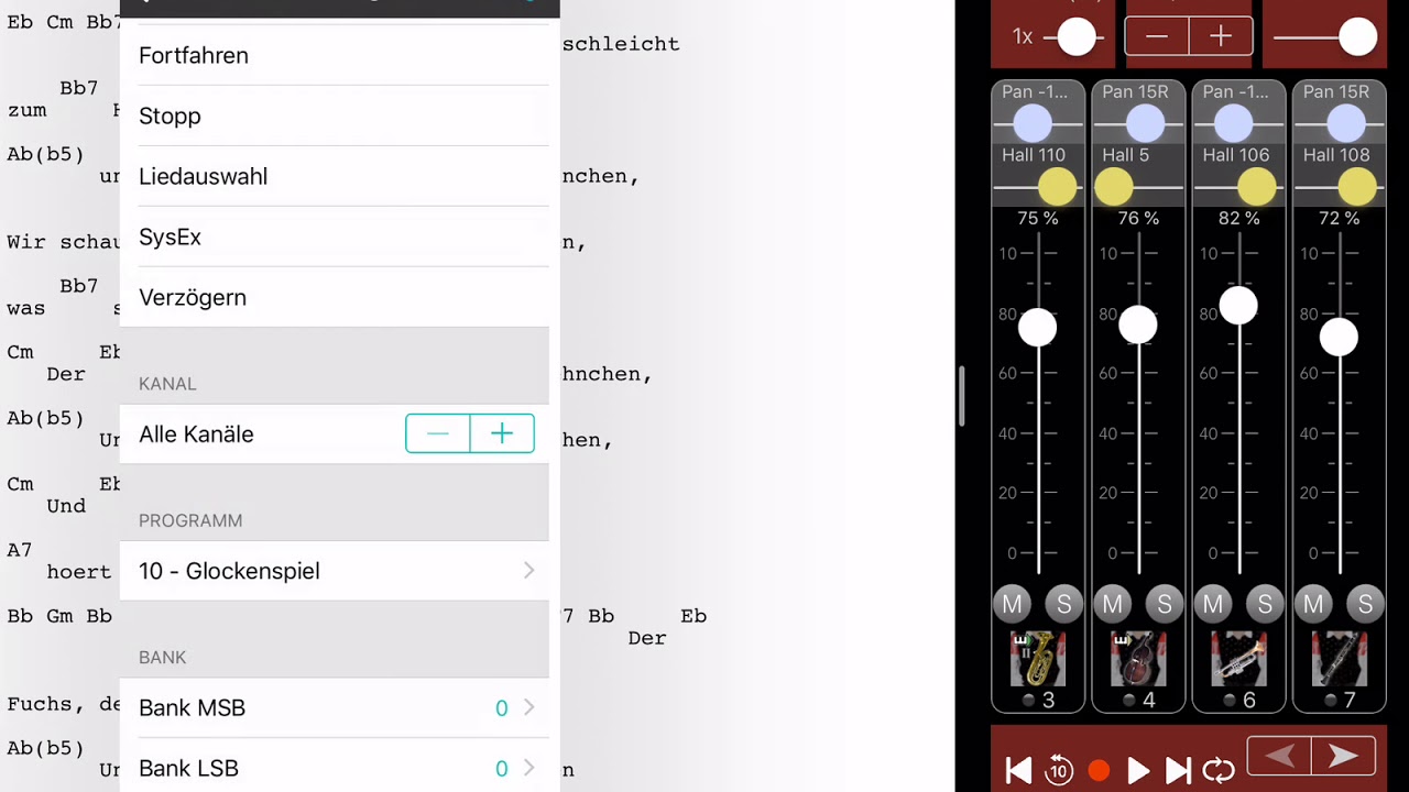 OnSong mit Turbosounds App Midifile Player - YouTube
