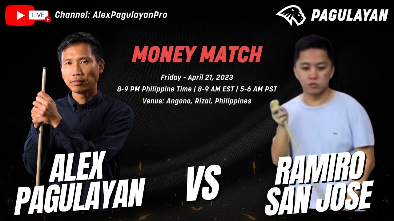 Alex Pagulayan - Ramiro San Jose | 10 ball | Race to 18 | April 21 ...