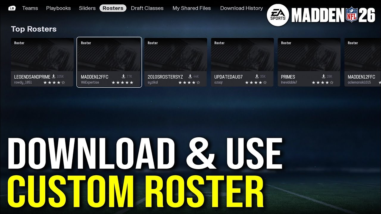 How to Download & Use Custom Roster in Madden 26 - YouTube