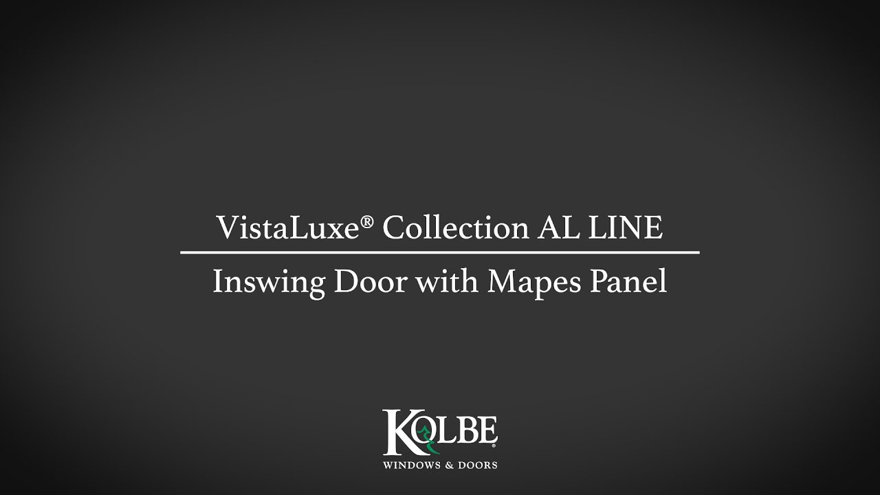 The VistaLuxe® Collection AL LINE Inswing Door with Mapes Panel - YouTube