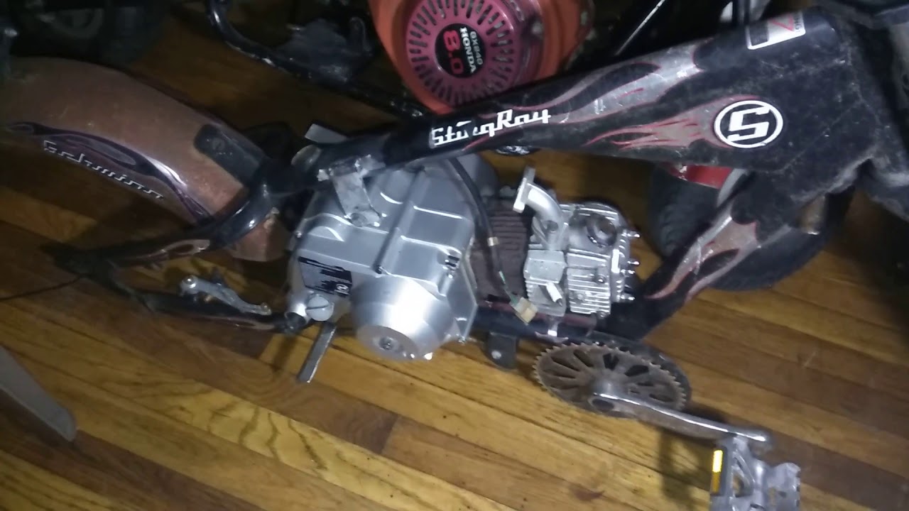 Part1 sting Ray chopper 49cc 4 stroke build... - YouTube