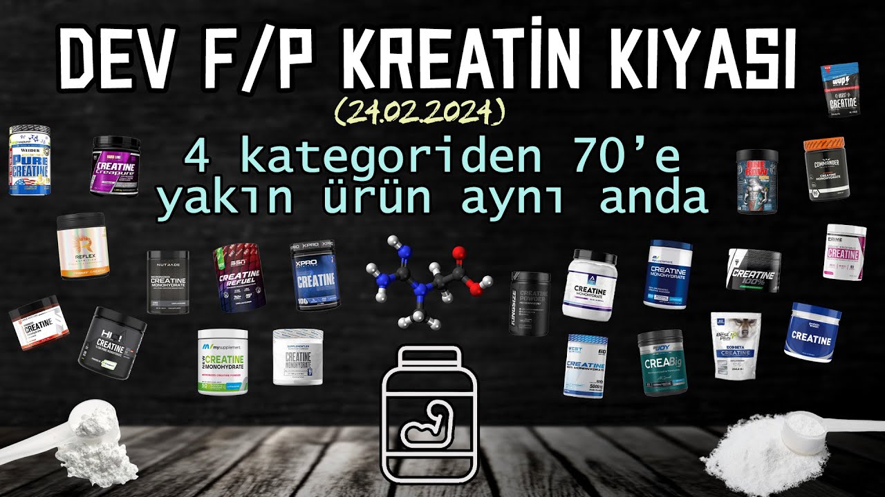 Dev F/p Kreatin Kıyas Videosu (24.02.2024) #creatine #kreatin - YouTube