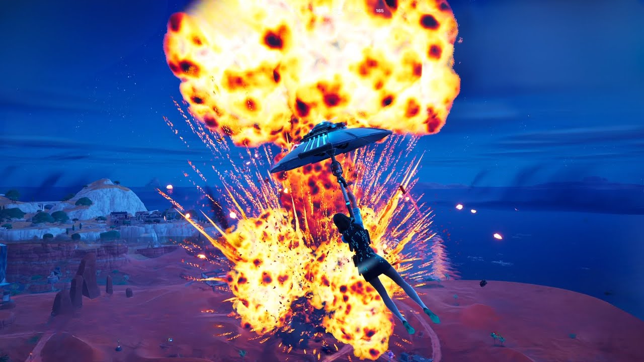 Fortnite Rig Explosion Live Event (Sky View) - YouTube