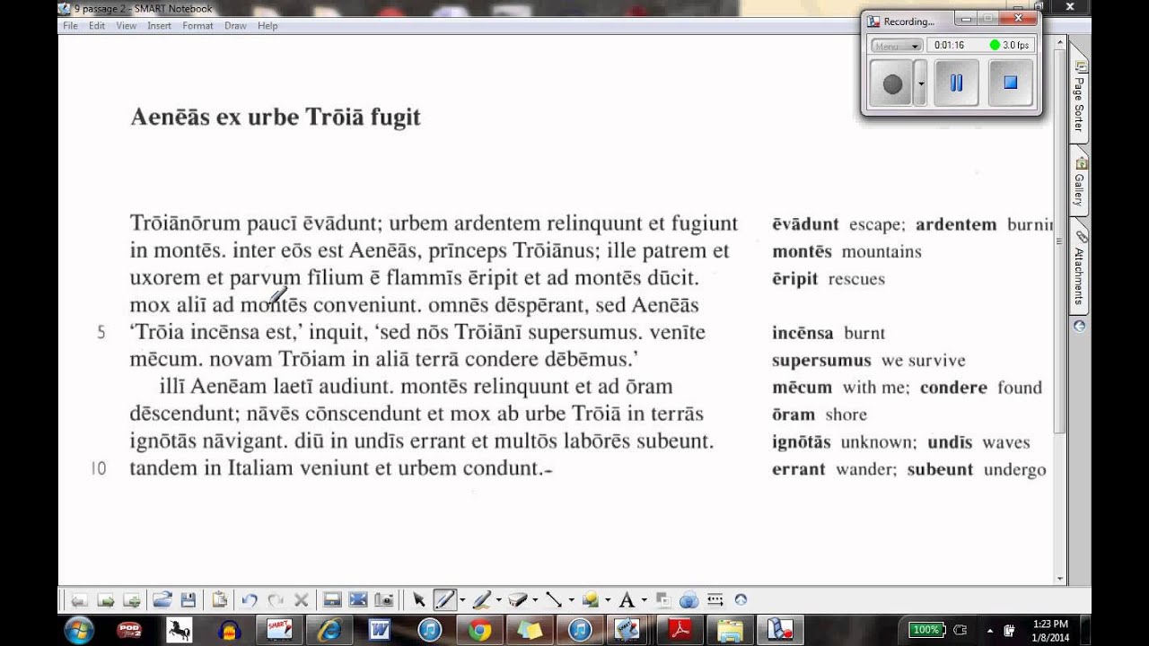 Chapter 9 Second Passage, Latin and English - YouTube