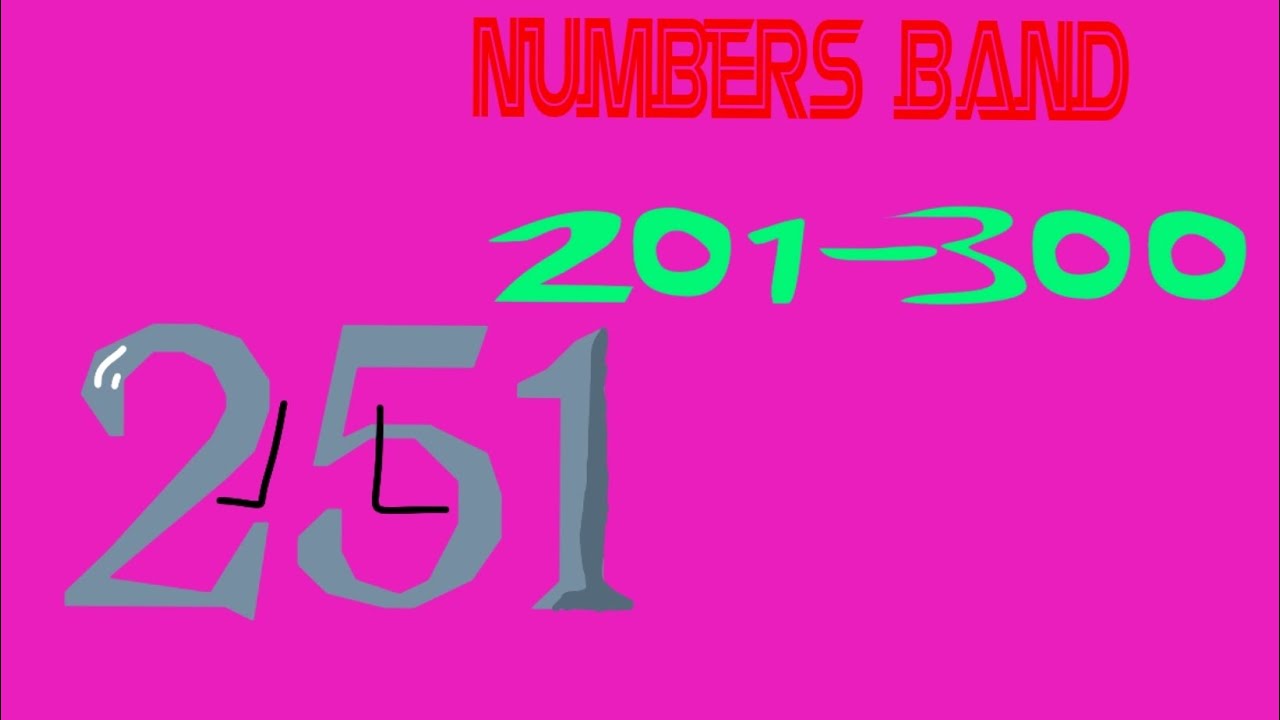 Numbers band 201-300 - YouTube