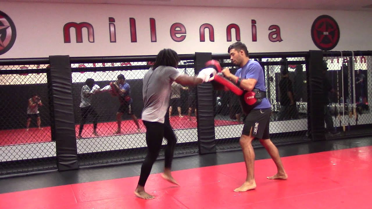 Bentley Okpoko working pads with Mike Flach - YouTube