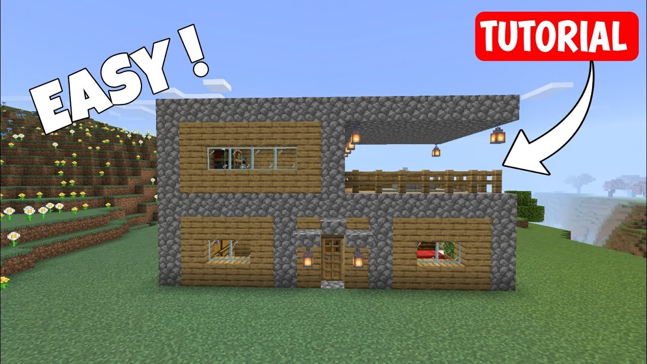 EASY Minecraft Starter Base Tutorial🏡 l Minecraft Tutorial! 🔥 - YouTube