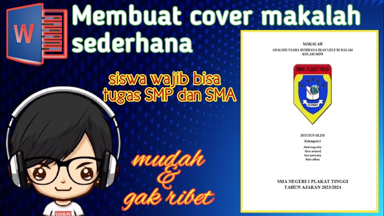Cara membuat cover makalah simpel. - YouTube