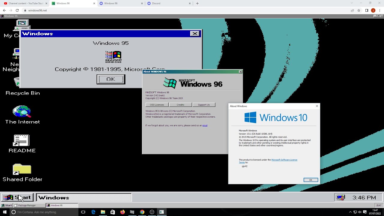 Windows 95 In Windows 96 In Windows 10 - YouTube