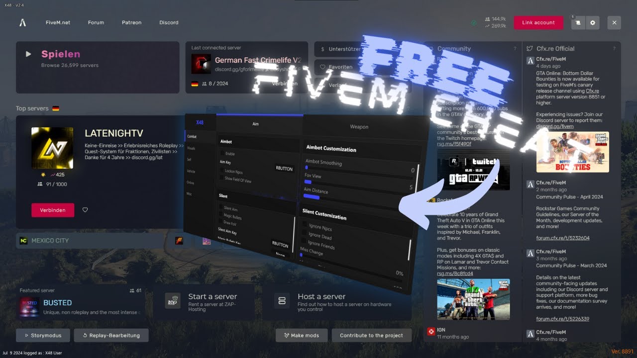 **NEW** FREE UNDETECTED FIVEM CHEAT 2024! 🎯 - YouTube