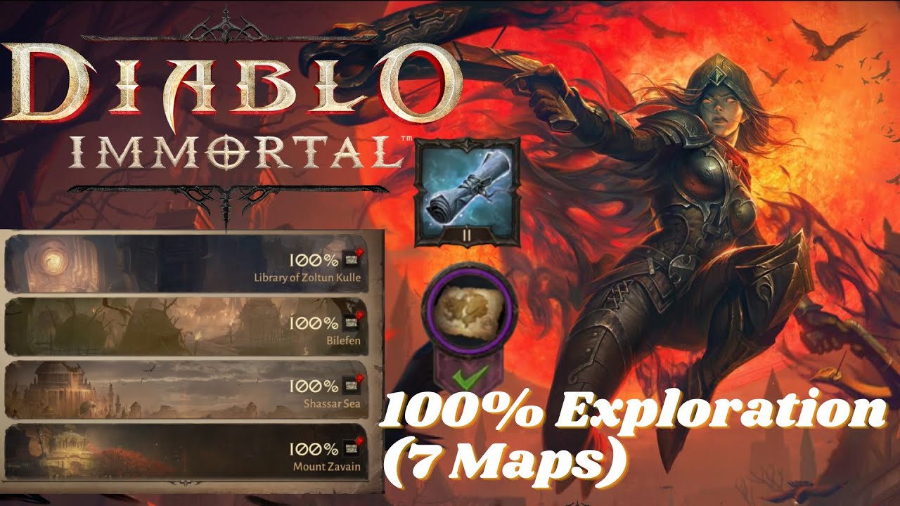 Diablo Immortal (Android) - 100% Exploration (7 Maps) & Hero's Journey ...