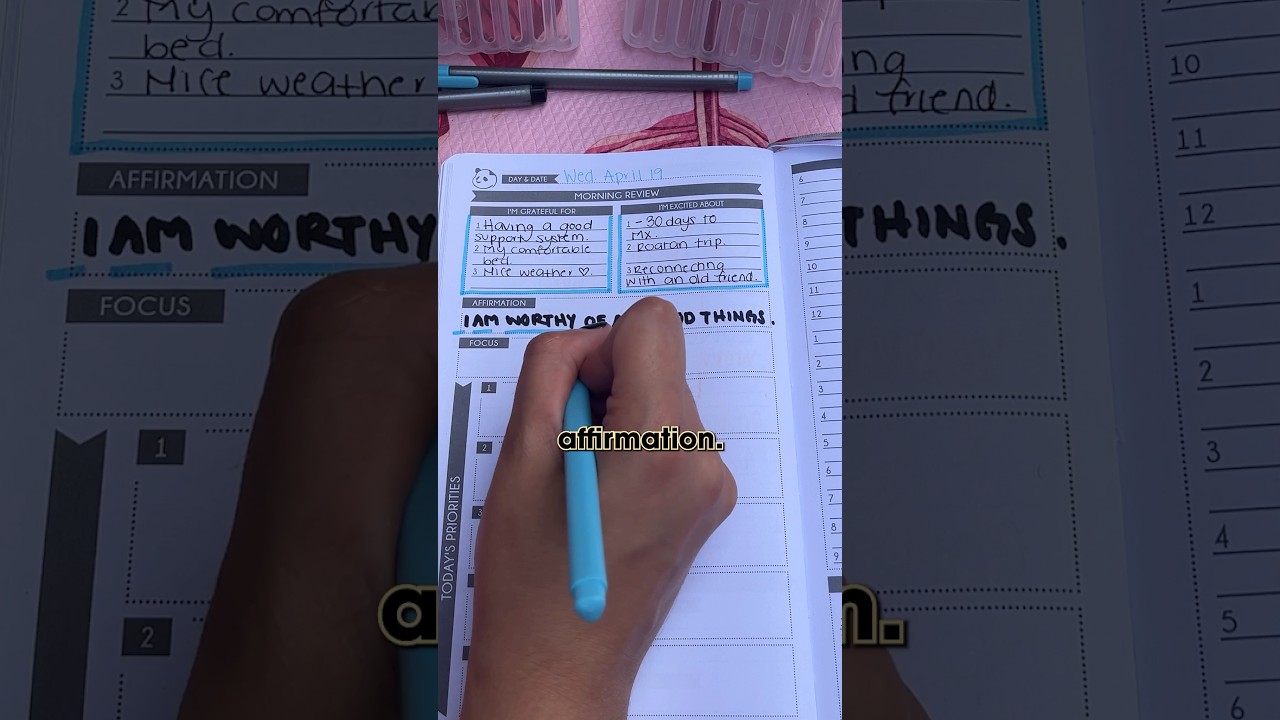 Want to start your day on a positive note? ☀️ try writing down ...