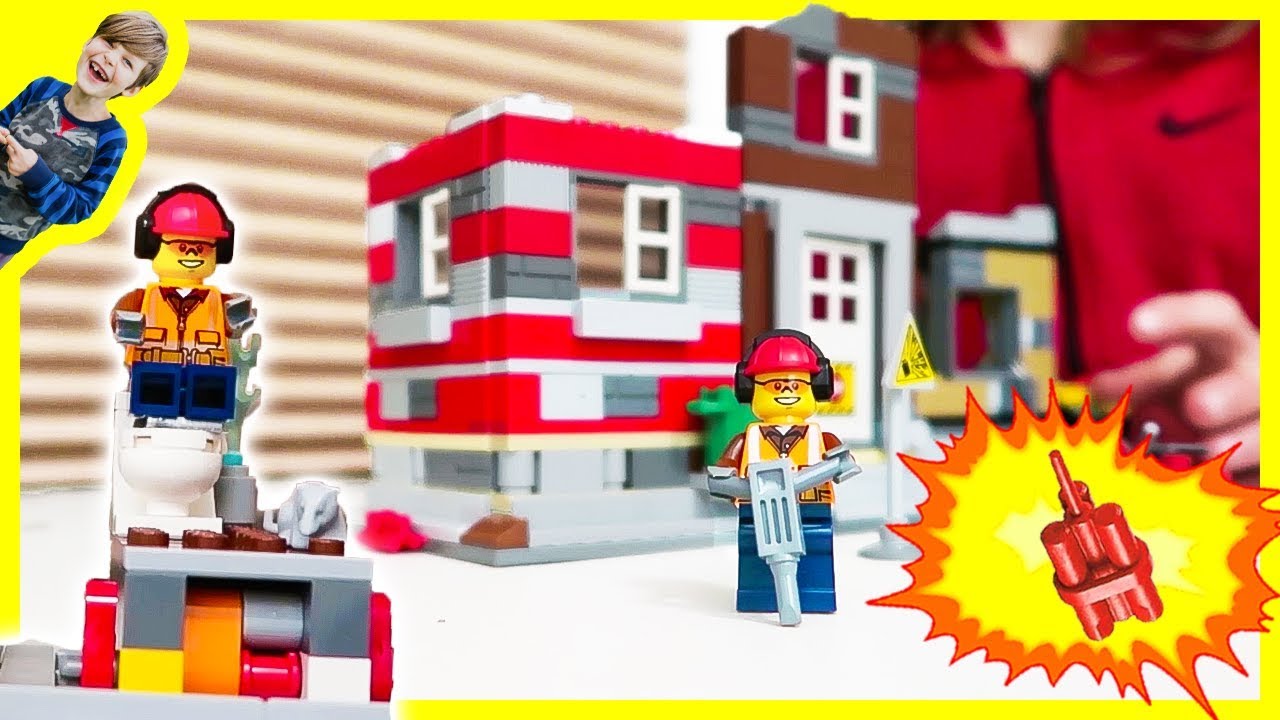 Lego City Toilet Explosion at the Construction Site! - YouTube