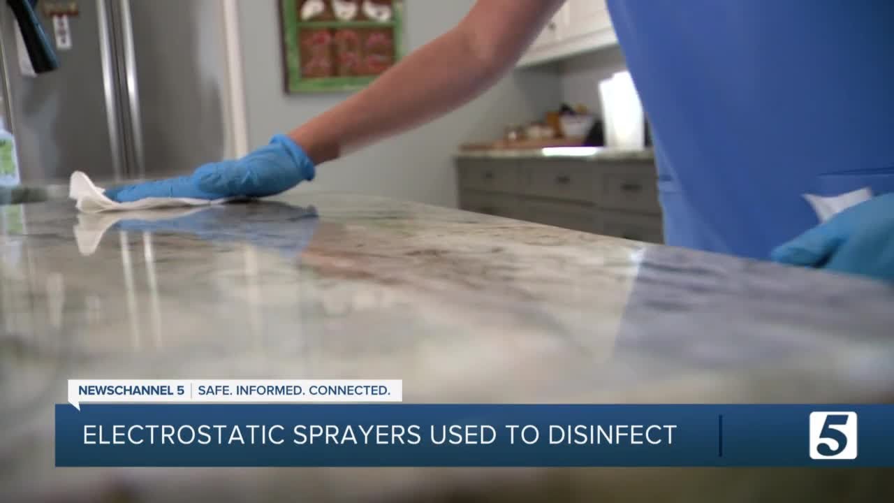 Electrostatic sprayers used to disinfect homes and businesses during ...