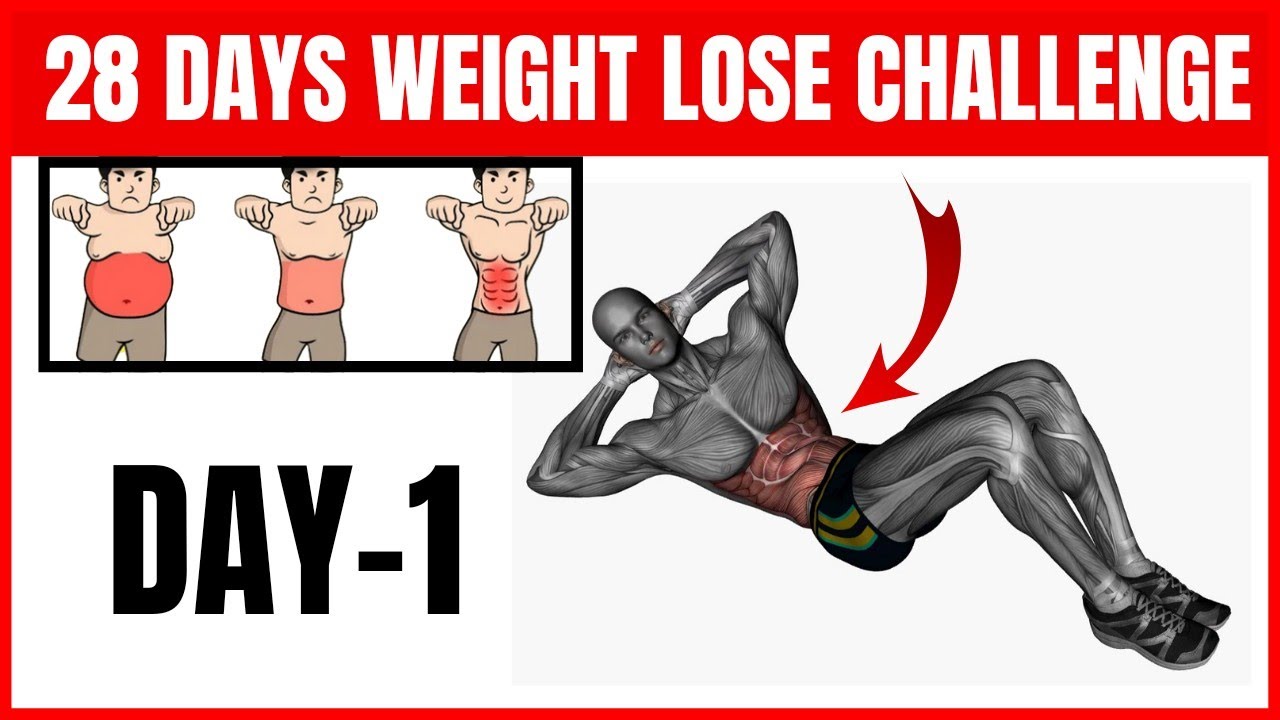 28 Days Weight Lose Workout Challenge | Day-1 Workout | Crazy Fitness ...