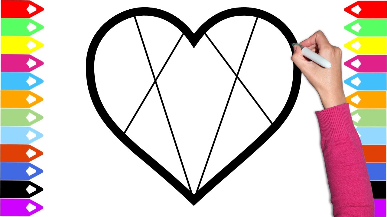 HOW TO DRAW 2020 | Heart drawings step by step easy # 2 - YouTube