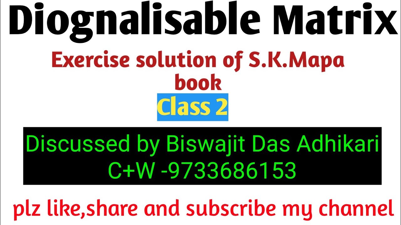 Diagonalisable matrix,#properties of Diagonalisable matrix - YouTube
