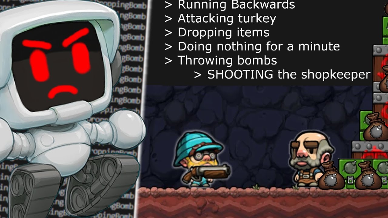 Spelunky 2, but an evil robot takes control every 10 seconds - YouTube