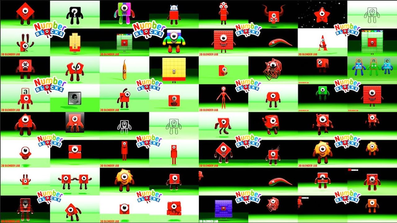 NUMBERBLOCKS Mega Comparison Part 2 | 3D Blender Lab - YouTube